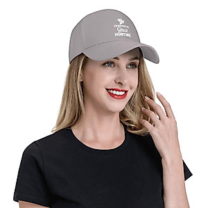 I'd Rather Be Ghost Hunting Baseball Hats for Original Classic Trucker Unisex Vintage Washed Adjustable Gray