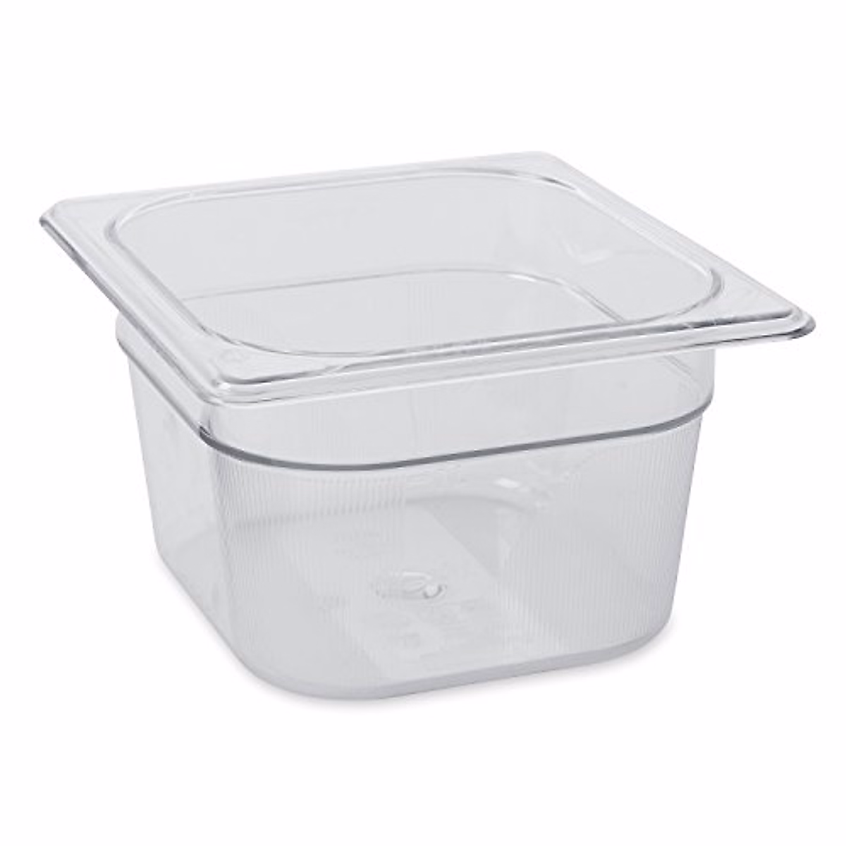 Rubbermaid Commercial Products Cold Food Insert Pan for Restaurants/Kitchens/Cafeterias, 1/6 Size, 4 Inches Deep, Clear (FG105P00CLR)