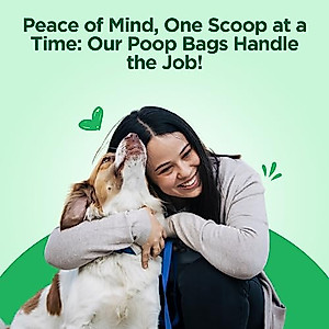 The Original Poop Bags® USDA Certified 38% Plant Based Doggy Poop Bags Refills, Poop Bags for Dogs, Dog Poop Bags Rolls, Doggie Poop Bags - Single Bulk Roll - Leak Proof & Strong Doggy Bag, Unscented