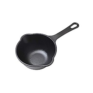 Victoria Cast Iron Sauce Pan. 0.45qt Sauce Pot Seasoned with 100% Kosher Certified Non-GMO Flaxseed Oil.