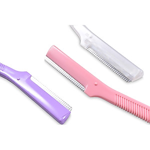 Seki Japan Face Beauty Trimmer, Women's Facial Razor, Disposable Facial Hair Removal Groomer, with Safety Cover 3 Pieces