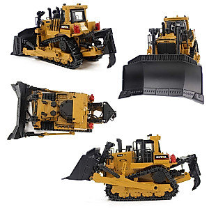 fisca 1/50 Diecast Bulldozer Model Metal Construction Vehicle Toy
