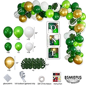 Wild One Birthday Decorations Supplies, Jungle Theme First Birthday Decoration, Wild One Backdrop High Chair Banner, First Birthday Balloon Box for 1st Birthday Boy Girls Decorations, Jungle Safari 1st Birthday Party Supplies