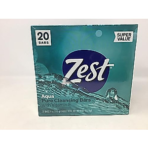 :Zest Bar Soap Aqua 4oz Bar Soaps - 20 Bar