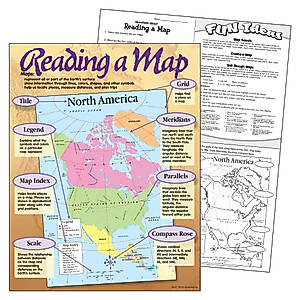 TREND ENTERPRISES, INC. Reading a Map Learning Chart, 17" x 22"