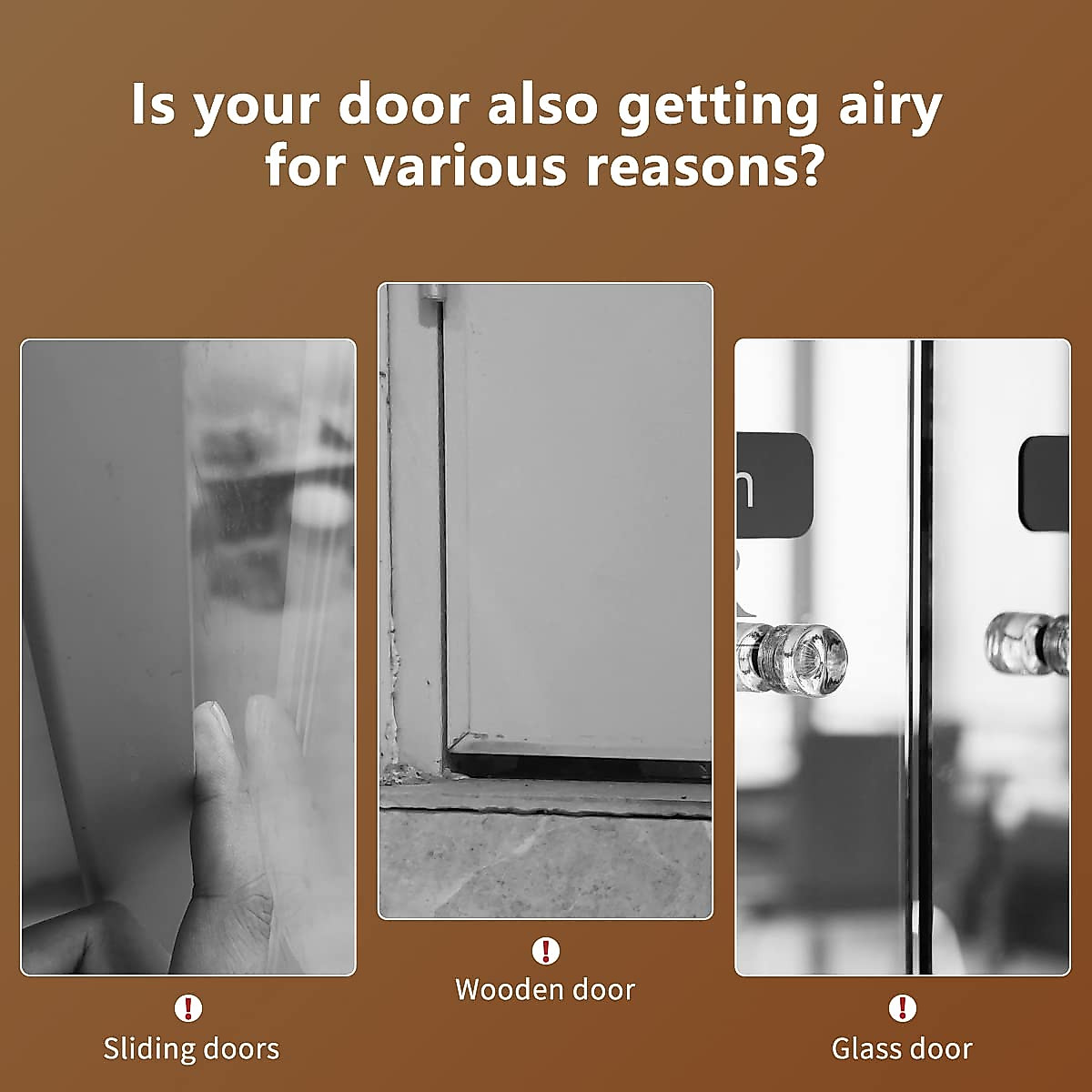 Weather Strip, Cuttable Seal, Adhesive Draft Stopper for Interior/Exterior Doors, Sliding Door & Shower, 98' Length (White)