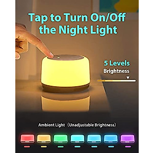 Anescra White Noise Sound Machine and Night Light for Home Office with 24 Soothing Nature Sounds,16 Levels Volume, Portable Sleep Sound Timer Therapy for Baby Adults Kids, Sleeping Aid|USB Type-C