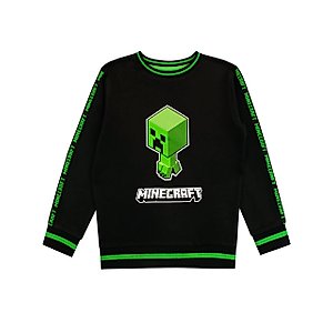 Minecraft Boys Creeper Sweatshirt Size 12 Black