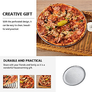 YARDWE Pizza Pan for Oven, 9 inch Nonstick Round Pizza Baking Sheet, Stainless Steel Pizza Pan with Holes, Nonstick Bakeware for Home Baking Kitchen Oven Restaurant (9 inch)