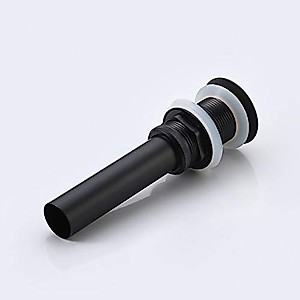 KES Bathroom Sink Drain without Overflow Pop Up Drain Assembly Vessel Sink Stopper Matt Black, S2007D-BK