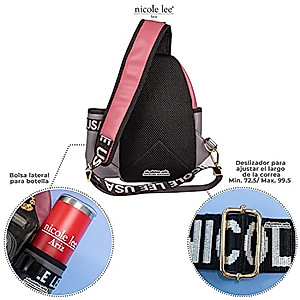 Nicole Lee Crossbody Sling Backpack, Travel Chest Bag with Bottle Holder for Women, Fashion Print (Success in New York)