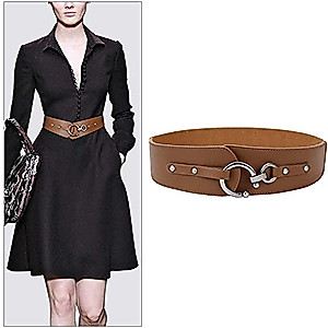 JASGOOD Women's Fashion Vintage Wide Elastic Stretch Waist Belt With Interlock Buckle Halloween Belt