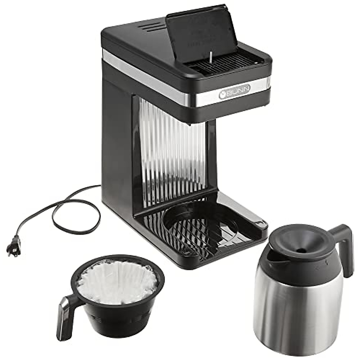 BUNN 55200 CSB3T Speed Brew Platinum Thermal Coffee Maker Stainless Steel, 10-Cup, Black