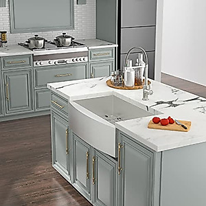 Kichae 30 Inch Farmhouse Apron Front Kitchen Sink Stainless Steel Single Bowl Kitchen Farm Sinks 30" Undermount Single Basin Farmer Sink