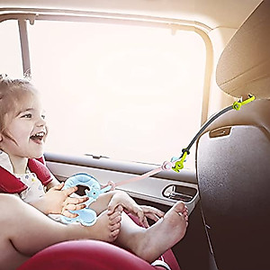 Toy Straps for Baby 5PK Silicone Toy Leash Holder for Stroller HighChairs Car seat, Secure-A-Toy Adjustable Length to Keep Toys Clean