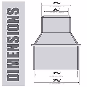 Fulton 4 inch to 2 1/2 inch Reducer Fitting for Dust Collection Hose to Hose Connections and 4 Inch Port Connections on Larger Machinery