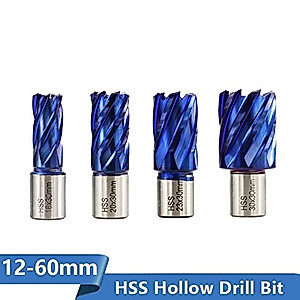 Drill Bit Annular Hole Saw with Weldon Shank Hollow Drill Bit for Magnetic Drill Metal Drilling Tool1 Pcs (Size : 14x35mm)