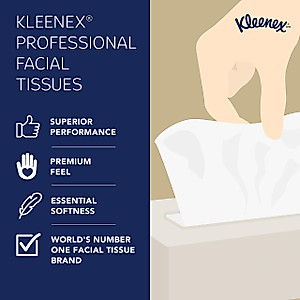 Kleenex® Professional Facial Tissue for Business (21606), Flat Tissue Boxes, 48 Boxes / Case, 125 Tissues / Box, 6,000 Tissues / Case