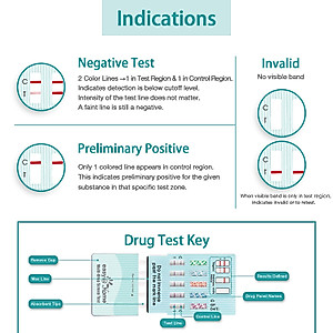 Easy@Home 5 Panel Instant Drug Test Kits [25 Pack] - Testing Marijuana (THC), COC, OPI 2000, AMP, MET/mAMP- Urine Dip Drug Testing -#EDOAP-254