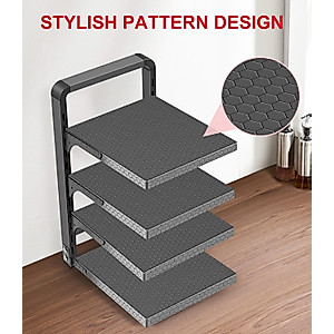 SIMPFIT Pots and Pans Organizer under Cabinet, Heavy Duty Pan Organizers for Cabinet & Counter, 4 Tier Adjustable Pan & Pot Rack for Kitchen Cabinet Organizers and Storage