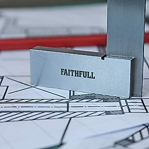 Faithfull FAIES3 Engineers Steel Try Square 75 mm (3 Inch)
