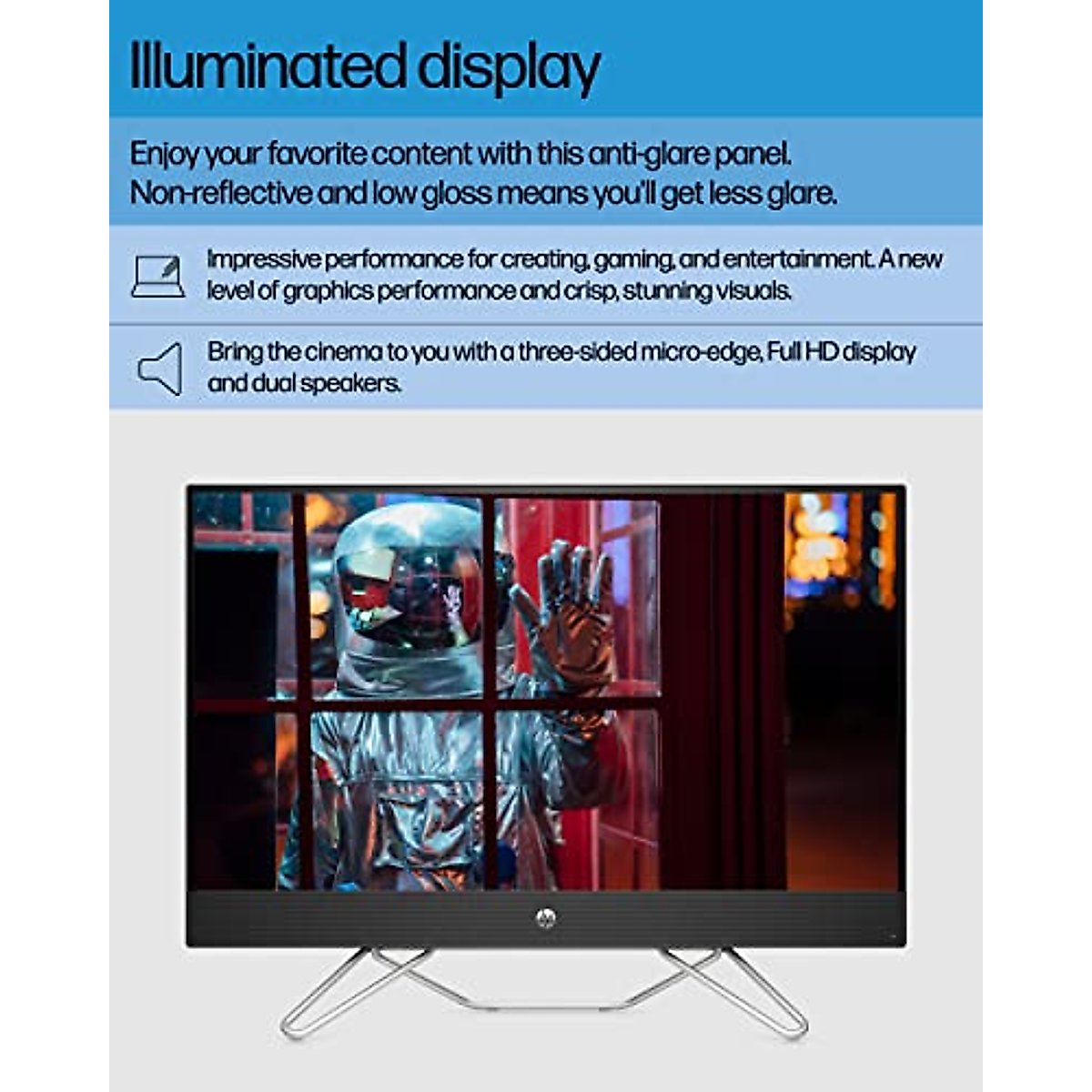 HP All-in-One Bundle PC, 27" Full HD Micro-Edge Touchscreen Display, 12thGeneration Intel Core i5 Processor, Intel Iris Xe Graphics, 12 GB SDRAM, 512 GB SSD, Windows11 Home OS, Wi-Fi (27-cb1170, 2022)
