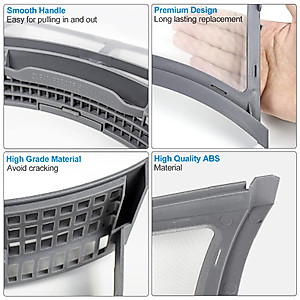 S-Union DC61-02595A Dryer Lint Filter Screen Compatible with Samsung Dryer, Replaces 2069505, AP4578777, PS4206799, EAP4206799, Include Clothes Dryer Lint Vent Trap Cleaner Brush