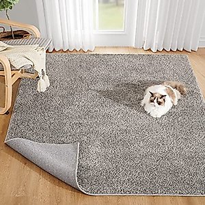 Solid Shag Rug 3x5 Rugs for Living Room Large Area Rug Machine Washable Area Rugs, Ideal for Carpet Floor Use