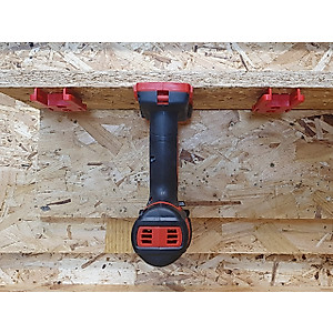 StealthMounts Locking Tool Holder in Red for Milwaukee M18 4 Pack | Milwaukee Tool Organizer | Milwaukee Tool Storage | Milwaukee Drill Holder | M18 Tool Holder | Made in UK