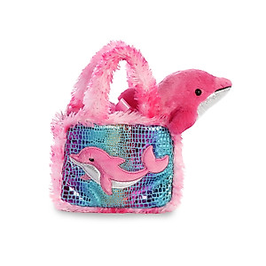 Aurora® Fashionable Fancy Pals™ Dolphin Stuffed Animal - On-The-go Companions - Stylish Accessories - Multicolor 7 Inches