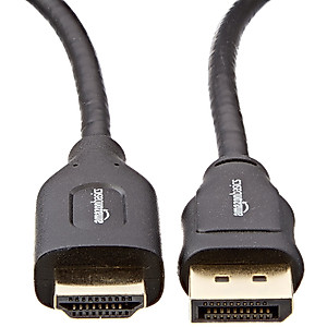 Amazon Basics Uni-Directional DisplayPort to HDMI Display Cable - 3 Feet & CL3 Rated High-Speed 4K HDMI Cable - 3 Feet, Pack of 2