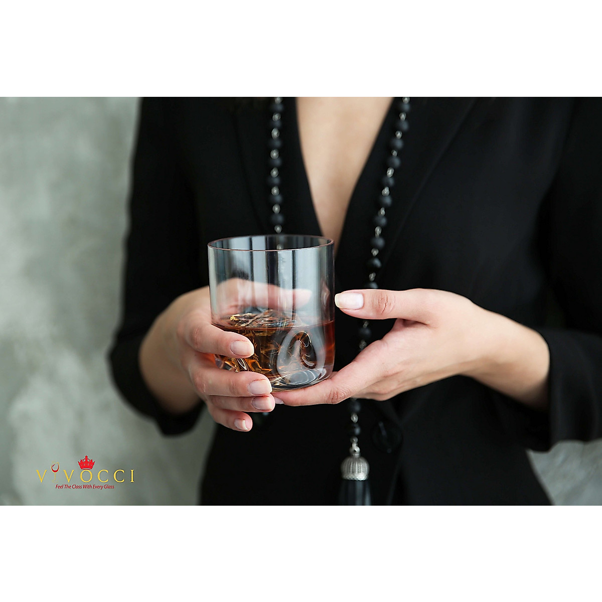 Vivocci Unbreakable Tritan Plastic Rocks 12.5 oz Whiskey & Double Old Fashioned Glasses | Thumb Indent Base | Ideal for Bourbon & Scotch | Perfect For Homes & Bars | Dishwasher Safe | Buy 6 Pay 5