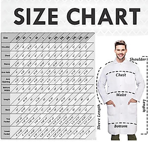 DR Uniforms Unisex Lab Coats, 100% Cotton - Snap Buttons - Sanforized to Control Shrinkage - White Laboratory Coats (X-Large)