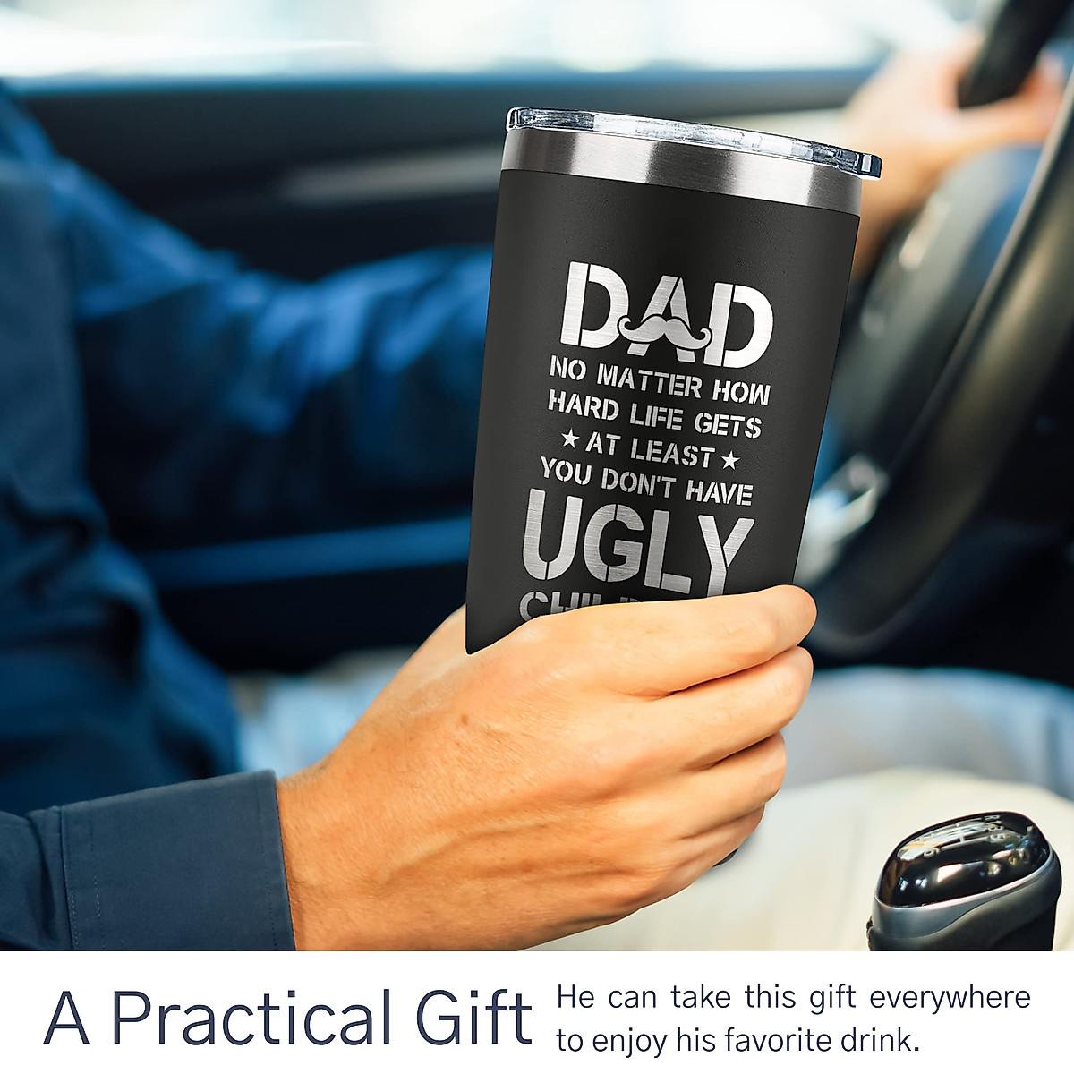 KATLADIZ Gifts for Dad from Daughter Son - Dad Gifts from Daughter - Fathers Day Presents, Happy Birthday Gifts for Dad, Dad Birthday Gift - Father Gifts, Presents for Dad - 20 Oz Tumbler