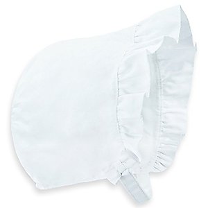 Keepersheep Infant Baby Girls' Bonnet Hat Cap, Cotton Flower Print Embroidery Bonnet(12-18 Months, White)