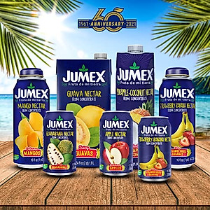 Jumex Guava Nectar and Strawberry-Banana Nectar Fridge Pack | Recyclable Can with Non-BPA Lining | Two Varieties in One Convenient Package | 11.3 Fl Oz (Pack of 12)