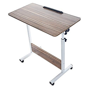 Toxz Computer Task Table Household Office Desk,Adjustable Height and Fold,Locking Casters,80CM 50CM,Fillet Wood,Simple,with Installation Tool(Ship from US!)
