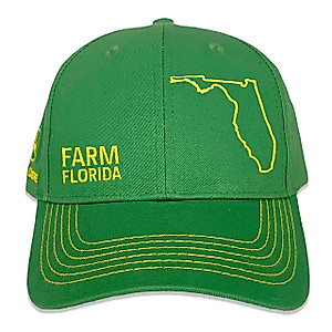 John Deere Farm State Pride Full Twill Hat-Green and Yellow-Florida