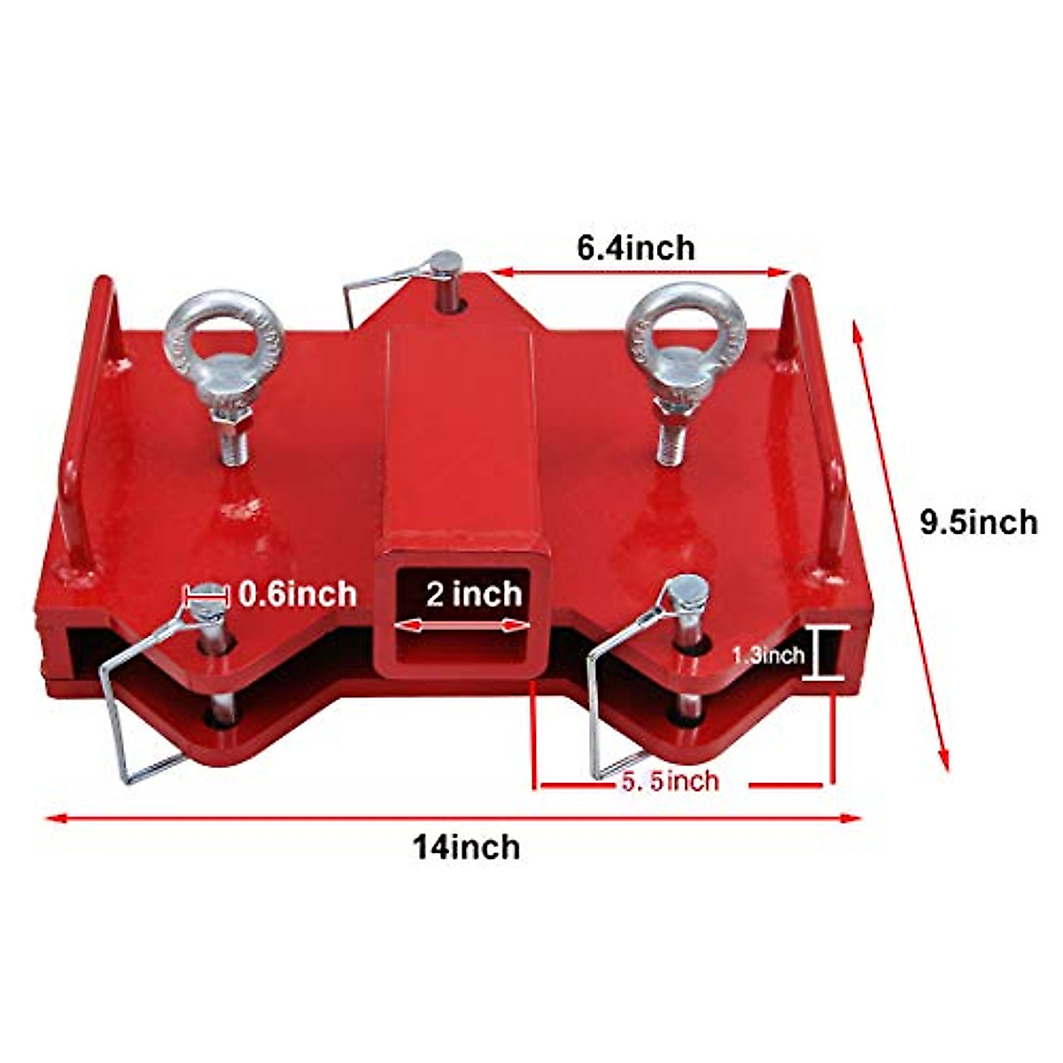 Hodenn 2 inch Forklift Hitch Receiver Dual Pallet Fork Adapter