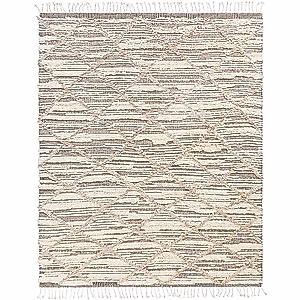 Mark&Day Wool Rugs, 8x10 Weert Global Medium Gray Area Rug, Grey Green Brown Carpet for Living Room, Bedroom or Kitchen (8' x 10')