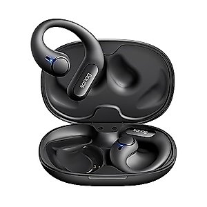 Sanag Open Ear Headphones, Wireless Earbuds with 48H Playtime, Bionic Cocnlea Design, Stable & Fit, Headset with Built-in Mic,Touch Control for Sport, Workouts, Running, Outdoor Safety