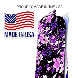ITS A Skin Skins Compatible with Sony Playstation 5 Console Disc Edition - Protective Decal Overlay Stickers wrap Cover - Purple Pink Colorful Flowers Lillies