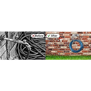 JBscoop Garden Hose Holder Stainless Steel Small Wall Mount Garden Hose Hook, Ideal for Water, Air, Hydraulic Hose, Ropes, Extension Cords Heavy Duty & Rust Proof, Size:6.3x7x6.3 Set of 1