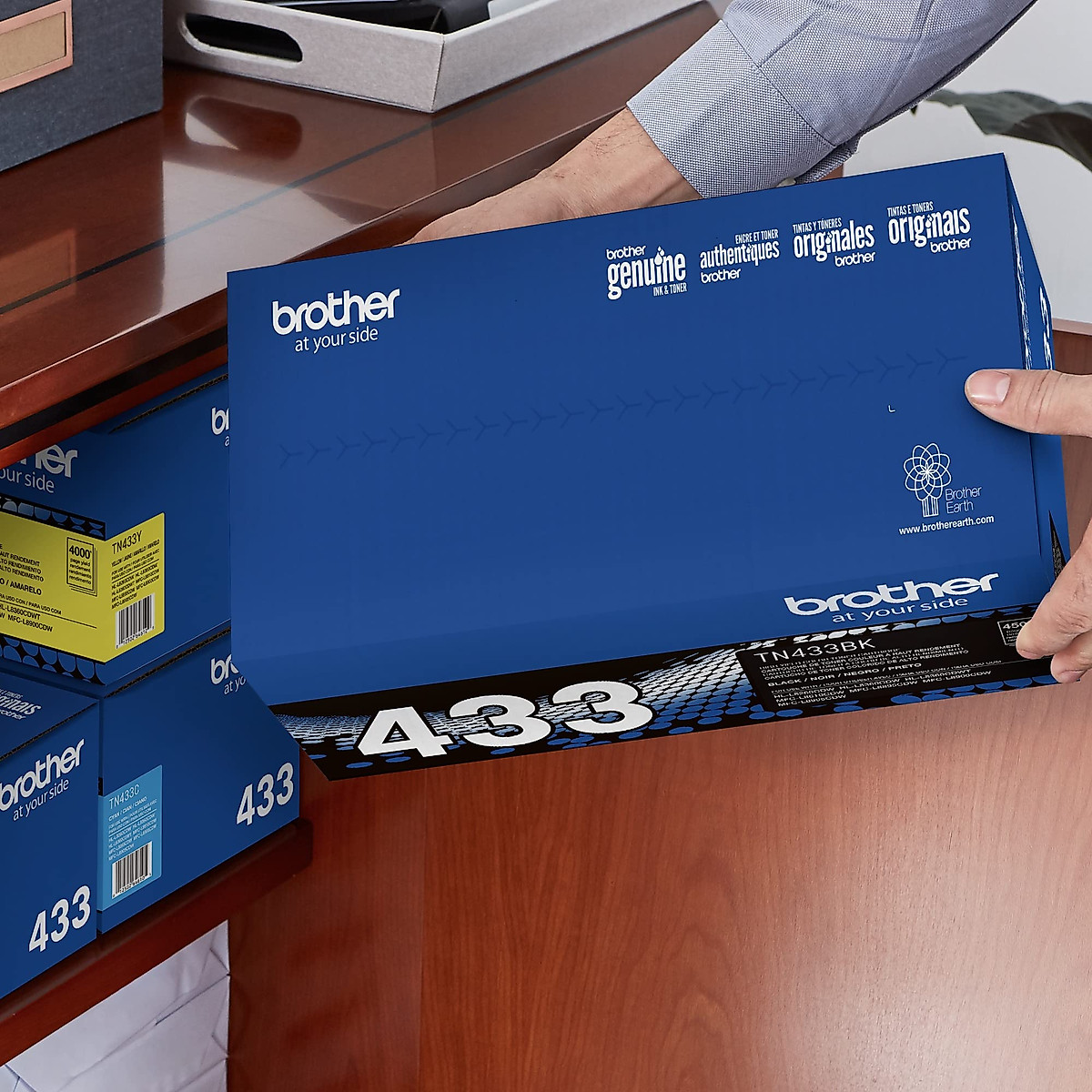 Brother Genuine TN433BK High Yield Toner-Retail Packaging , Black, 1 Size