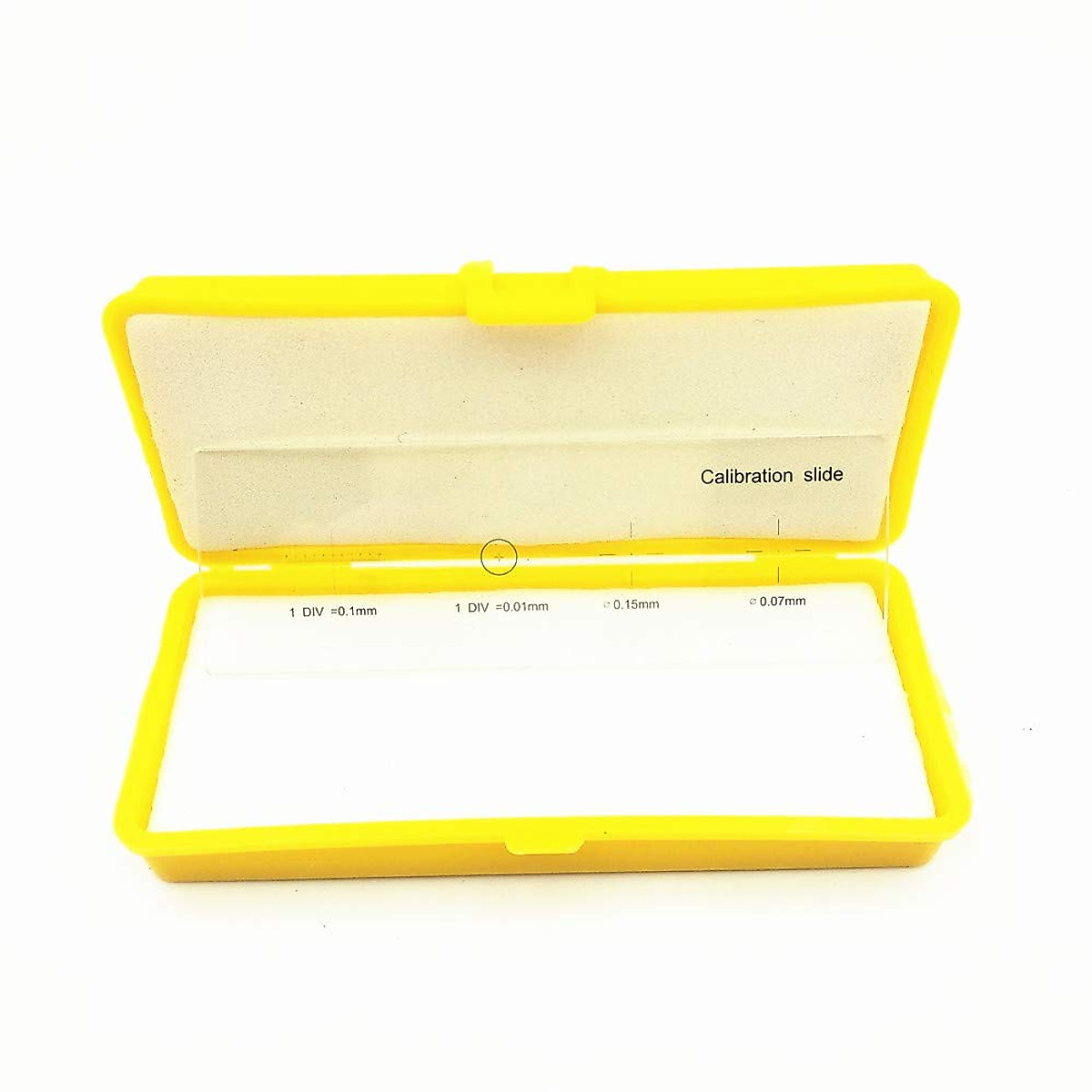 Microscope Stage Micrometer Calibration Slide with 4-Scales and 0.01mm Multifunctional Reticle Calibrating Ruler