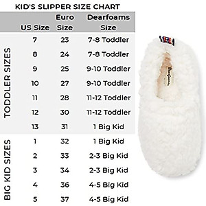Dearfoams Kids Washable Skye Pile Closed Back Slipper, Muslin, US 9-10 Unisex Toddler