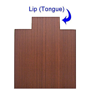 Bamboo Foldable Dark Cherry 48" x 52" No Lip 3/16" Thickness Chair Mats