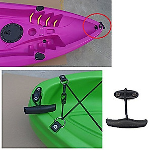 Anndason 4 PCS Kayak Canoe Carry Handle Pull Handle T-Handle with Cord and Pad Eyes