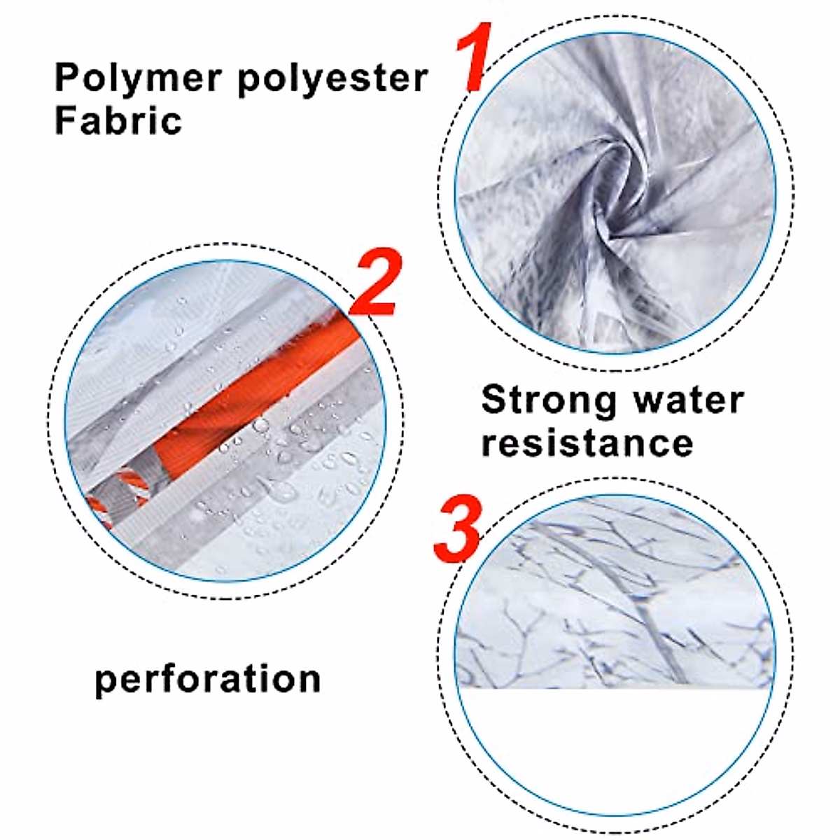 4 Pcs Merry Christmas Shower Curtain Sets with Non-Slip Bathroom Rugs, Toilet Lid Cover and Bath Mat, Santa Claus Shower Curtain with 12 Hooks, Christmas Bathroom Sets with Shower Curtain and Rugs