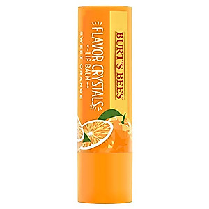 Burt's Bees Flavor Crystals 100% Natural Lip Balm, Sweet Orange with Beeswax & Fruit Extracts - 1 Tube